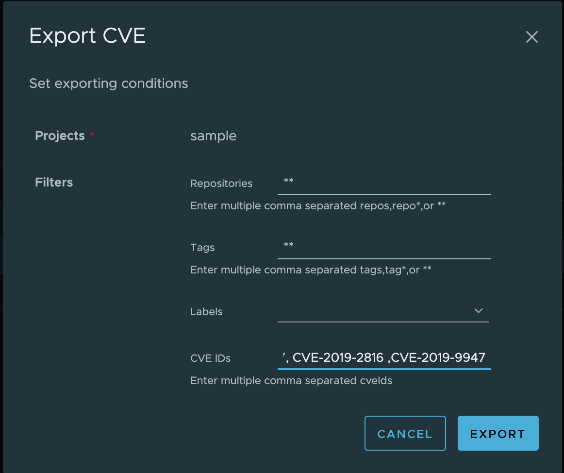 CVE id should trim space for each CVE ID item · Issue #17326 · goharbor ...