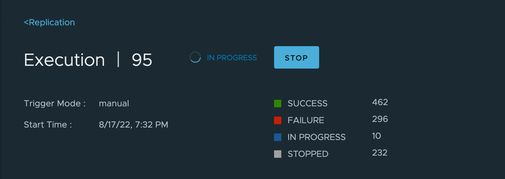 Stop replication job failed when there are many error tasks in the ...