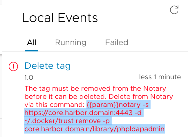 Error message when deleting a signed images is wrong in harbor-helm · Issue #6442 · goharbor ...