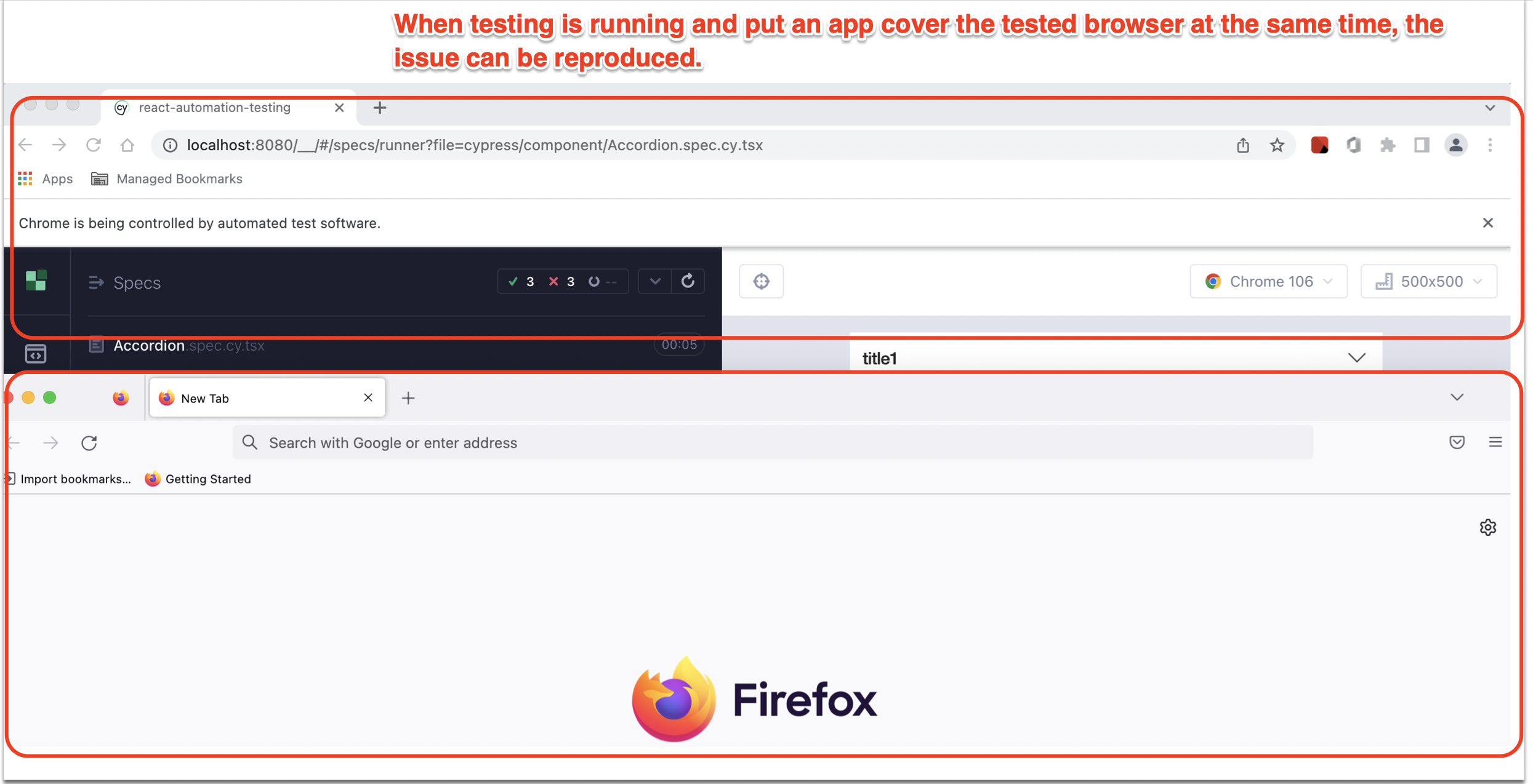 Sometimes Previous Passed Cases Are Failed Again When Launch Cypress Through Npx Cypress Open