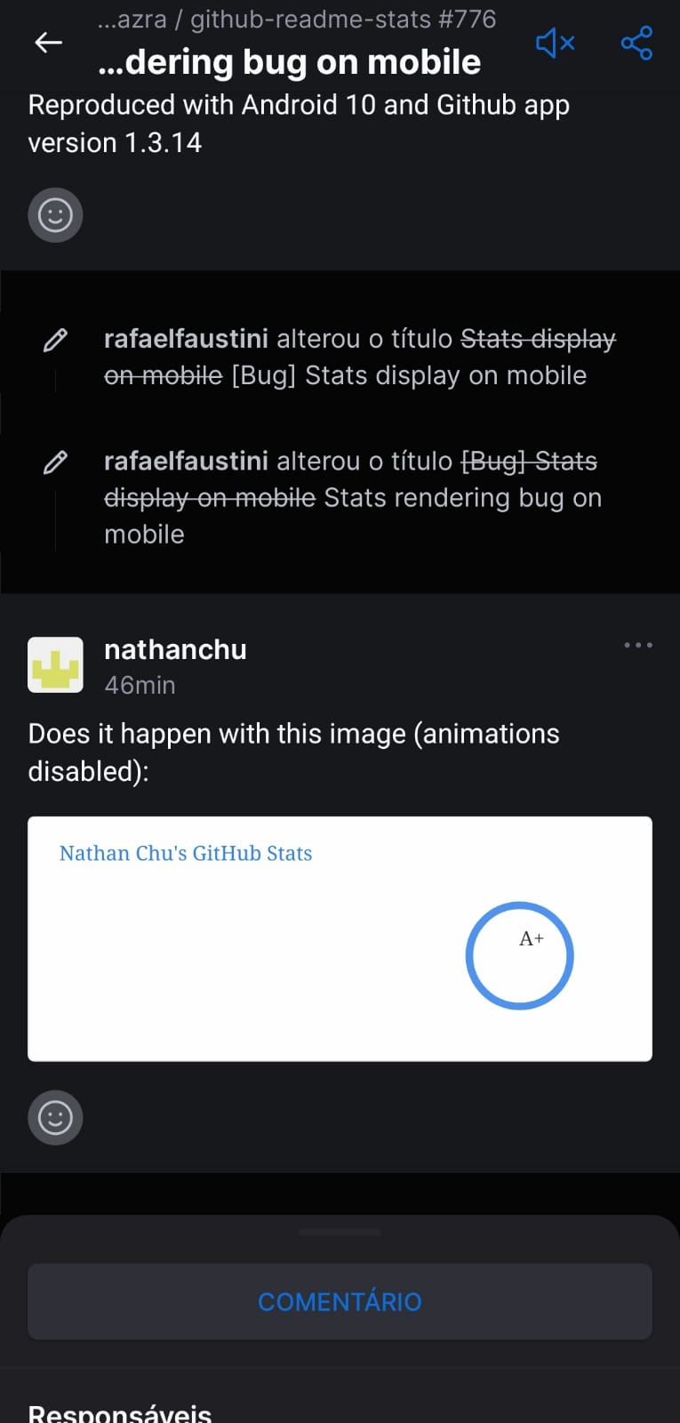 Stats rendering bug on mobile · Issue #776 · anuraghazra/github-readme-stats · GitHub