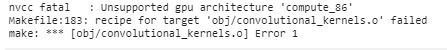 nvcc fatal : Unsupported gpu architecture 'compute_86' · Issue #1748 · googlecolab/colabtools ...