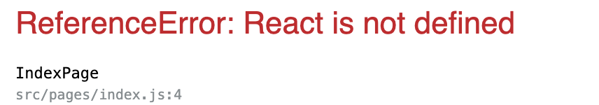 React is not defined with React v17 · Issue #27689 · gatsbyjs/gatsby · GitHub