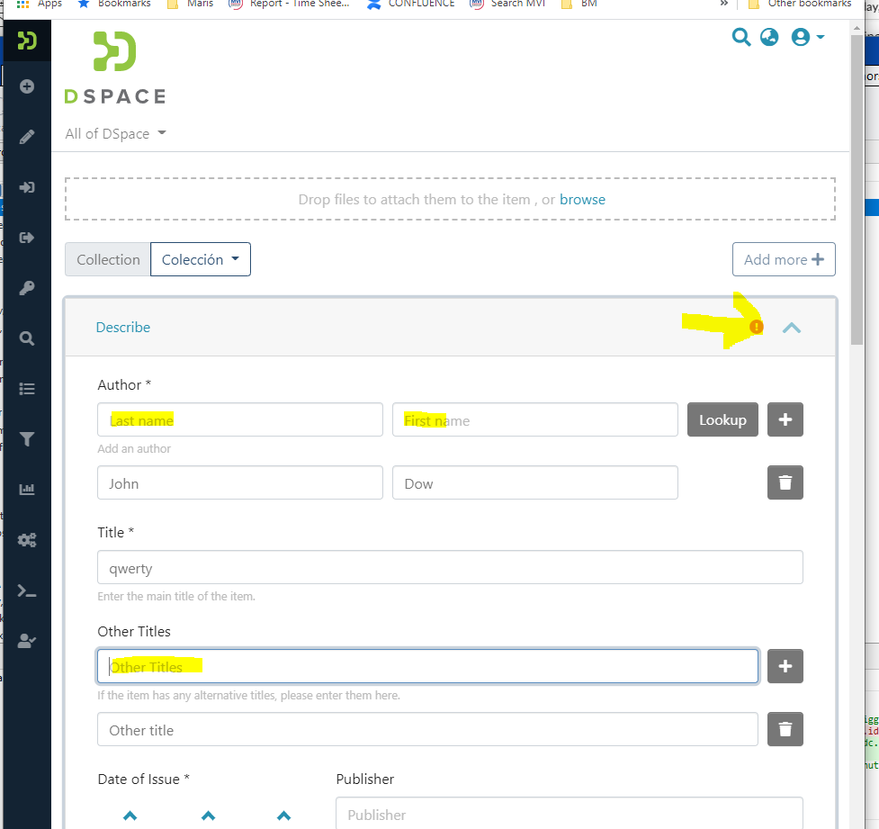 Required repeatable fields get validated incorrectly in submission form · Issue #931 · DSpace ...