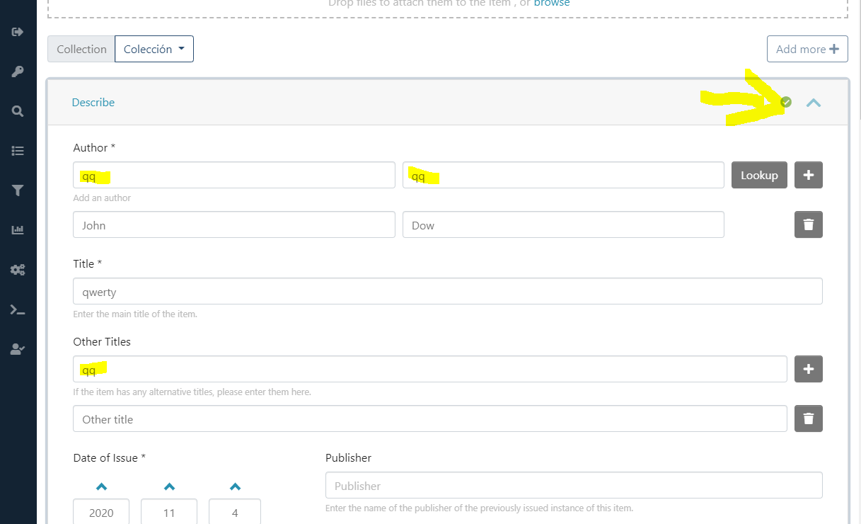 Required repeatable fields get validated incorrectly in submission form · Issue #931 · DSpace ...