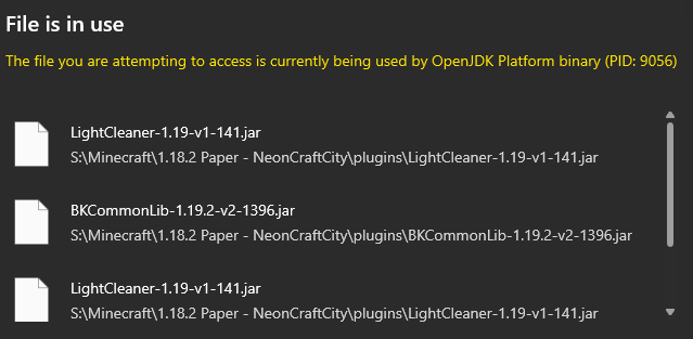 Bug: Items in File in use model are shown twice · Issue #10321 · files-community/Files · GitHub