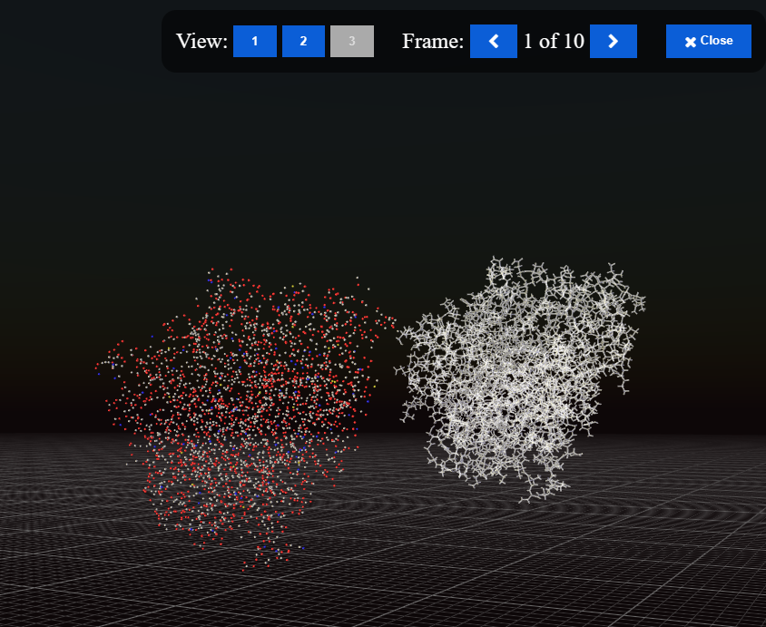 Web interface 3D protein viewer has massive offset with view 2 and 3 ...
