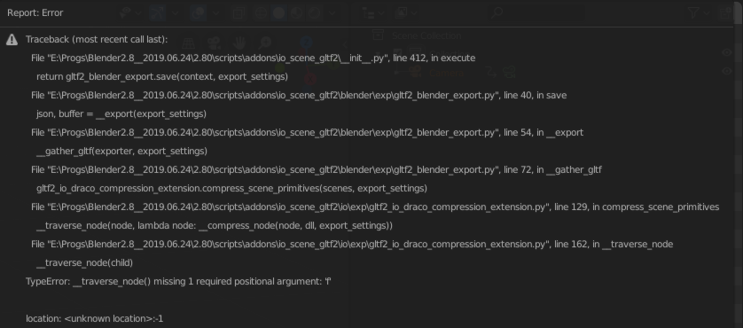 Bug when try export scene with animated camera with enabled Draco compressor · Issue #575 ...