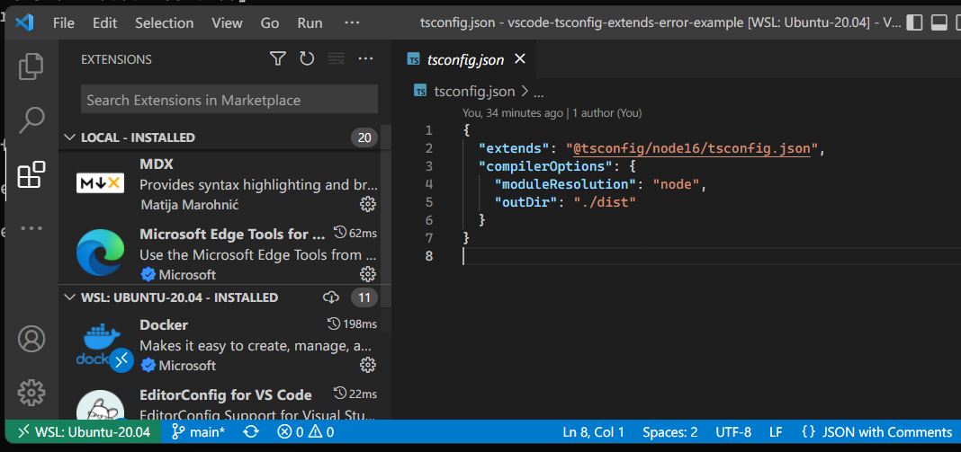 Edge Tools For Vs Code In Windows Cannot Resolve Extends In Tsconfig