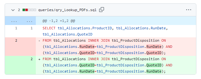 Excessive Query Diffs After Build · Joyfullservice Msaccess Vcs Addin · Discussion 414 · Github 5459