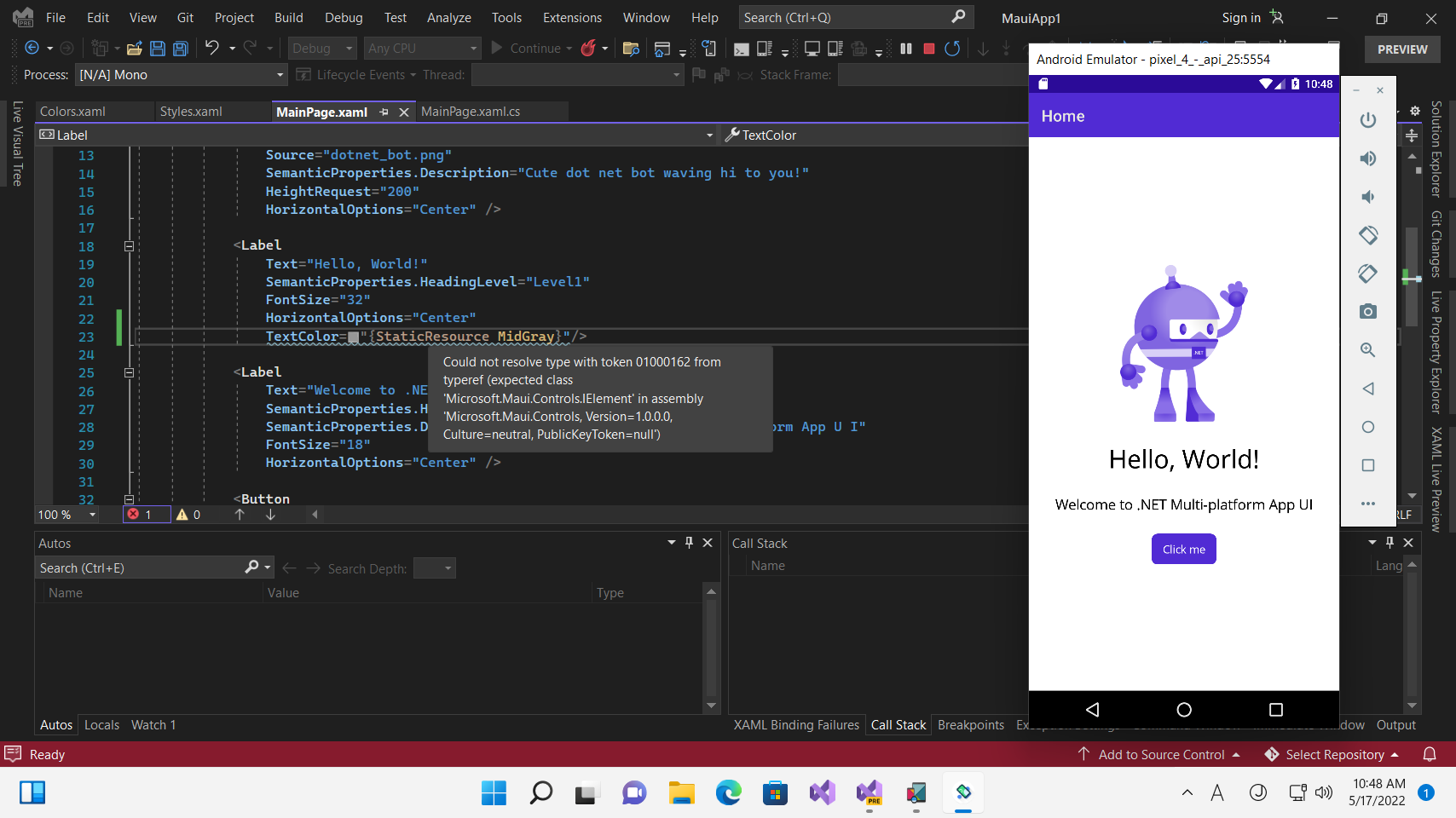 Hotreload Does Not Work With Staticresource · Issue 7290 · Dotnetmaui · Github 