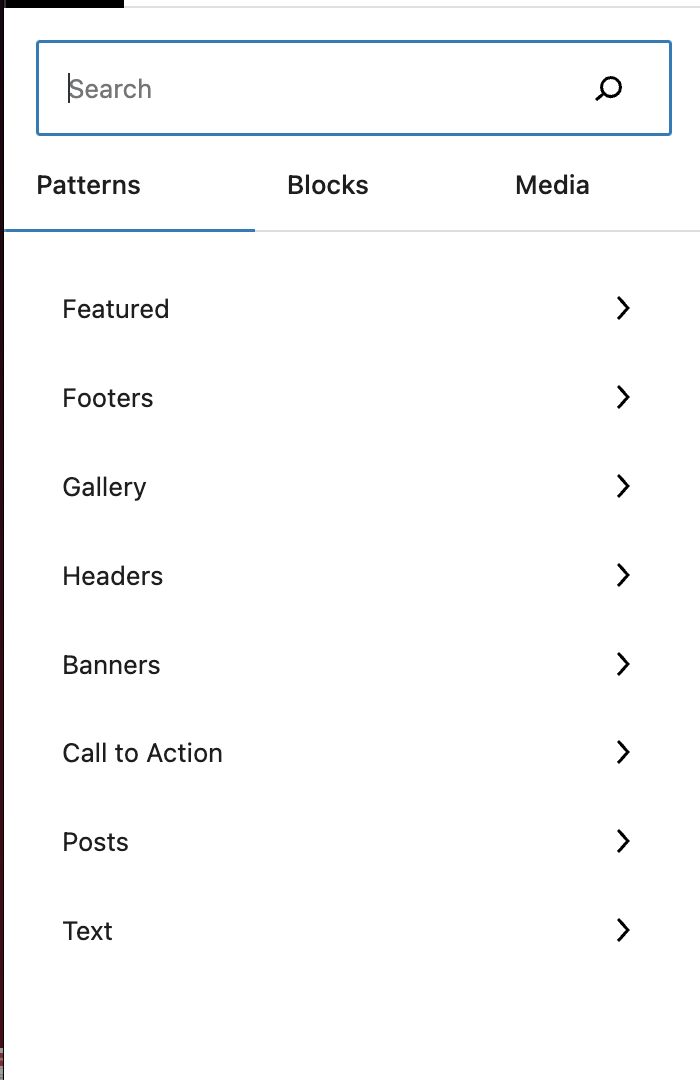 Inserter: Update pattern category order · Issue #47654 · WordPress/gutenberg · GitHub