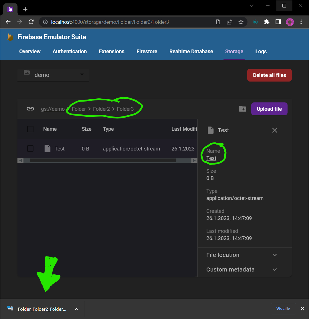 Storage Emulator Folder Names Get Appended To Downloaded Files File Name · Issue 5457