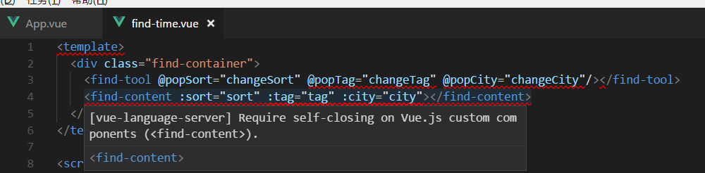 [vue-language-server] ' ' should have end tag. · Issue #578 · vuejs/vetur · GitHub