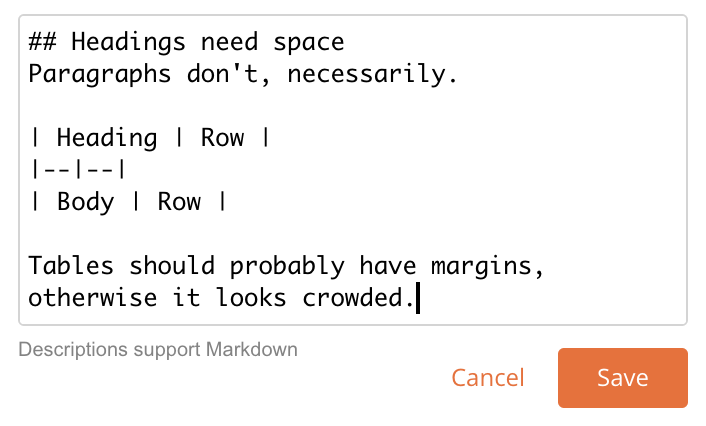 Incorrect spacing when rendering markdown · Issue #5545 · postmanlabs/postman-app-support · GitHub
