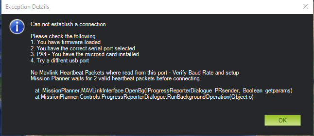 no mavlink heartbeat packet · Issue #2691 · ArduPilot/MissionPlanner · GitHub