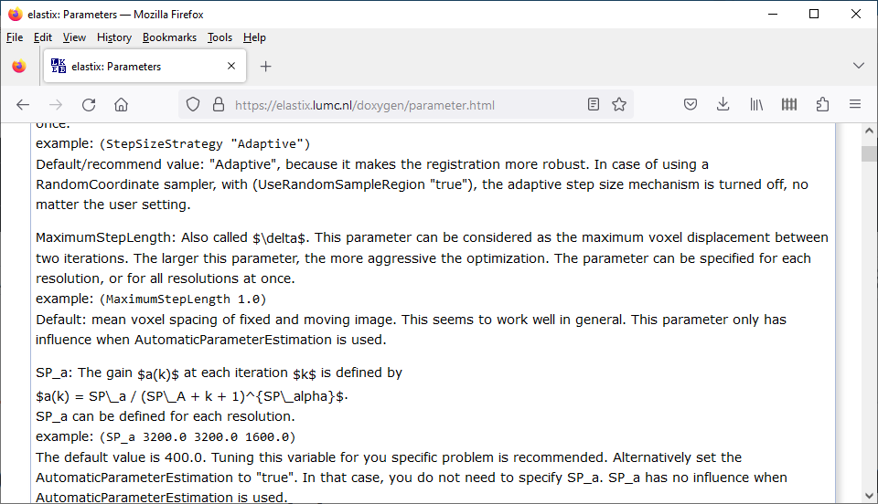 Unprocessed Latex Code In Elastixlumcnldoxygen · Issue 870 · Superelastixelastix · Github