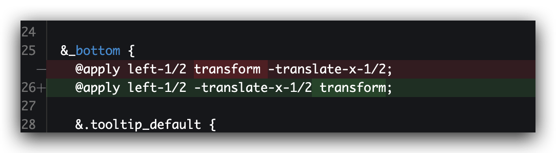 Transform/translate property with old tailwind (1.9.6) · Issue #75 · tailwindlabs/prettier ...
