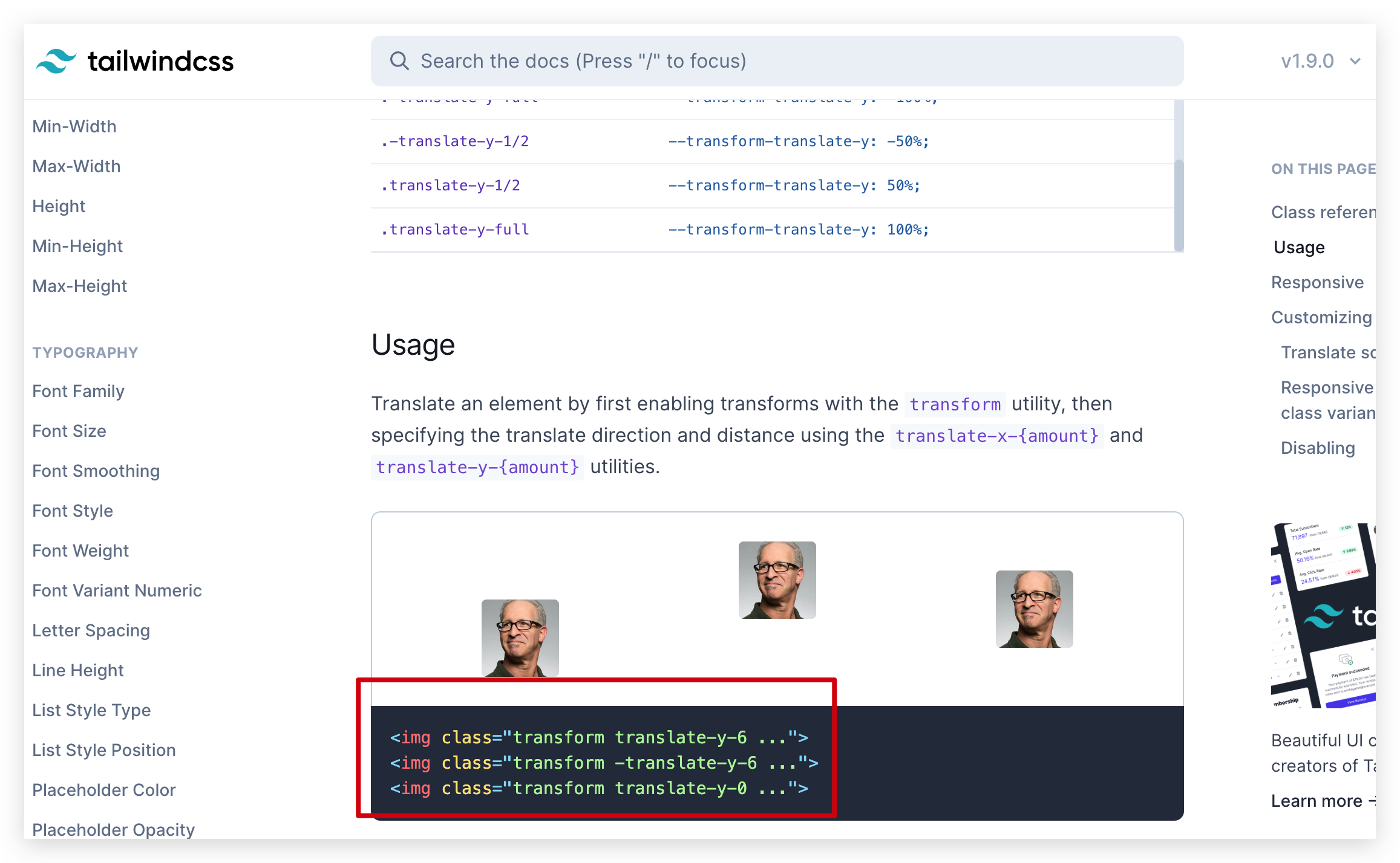 Transform/translate property with old tailwind (1.9.6) · Issue #75 · tailwindlabs/prettier ...