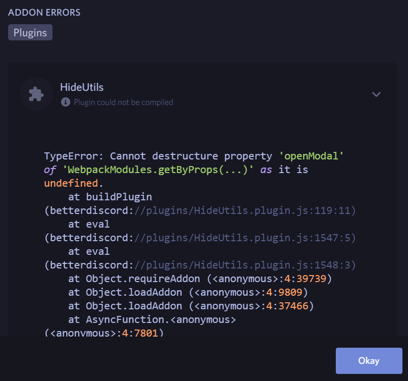 [Bug] HideUtils could not be compiled. · Issue #195 · Arashiryuu/crap · GitHub