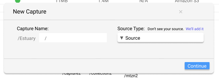Allow users to request new connector · Issue #220 · estuary/ui · GitHub
