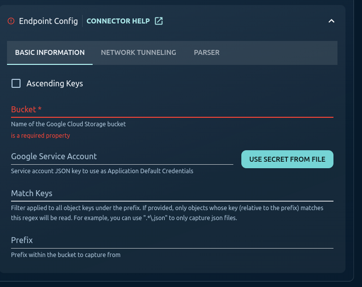 Secret upload button disappears when navigating tabs · Issue #250 · estuary/ui · GitHub