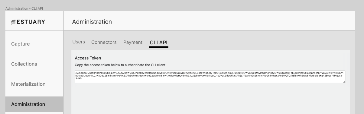 Admin page/dashboard - API section · Issue #299 · estuary/ui · GitHub