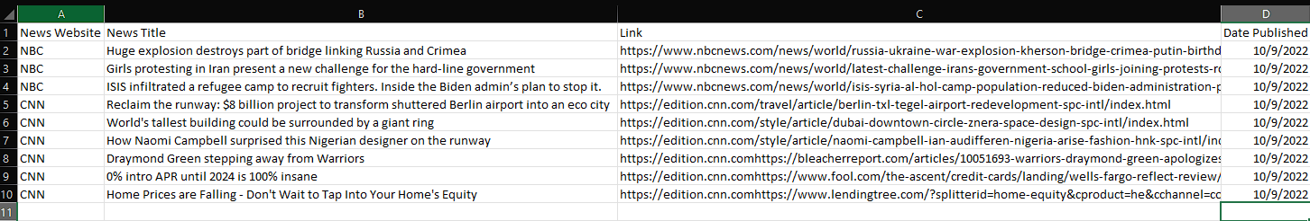 GitHub - imgeothegreat/news_webscraper_2022: Collects news Headlines from CNN and NBC News every ...