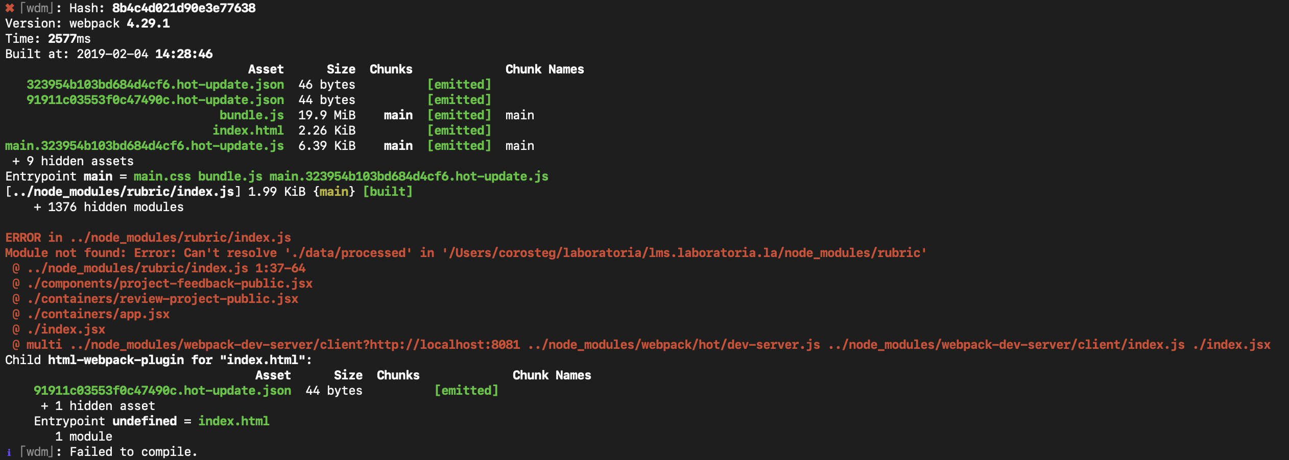 Bug: Cuando lo queremos usar en front end · Issue #3 · Laboratoria/rubric · GitHub
