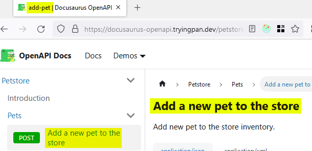 Use operation summary in page title · Issue #271 · PaloAltoNetworks/docusaurus-openapi-docs · GitHub
