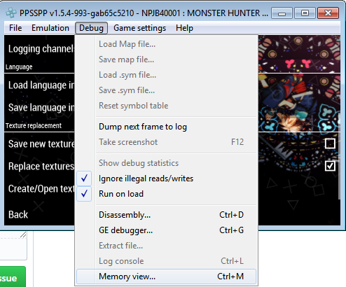 Add Replace & Save Textures from developer options to Windows's PPSSPP bar. · Issue #11046 ...