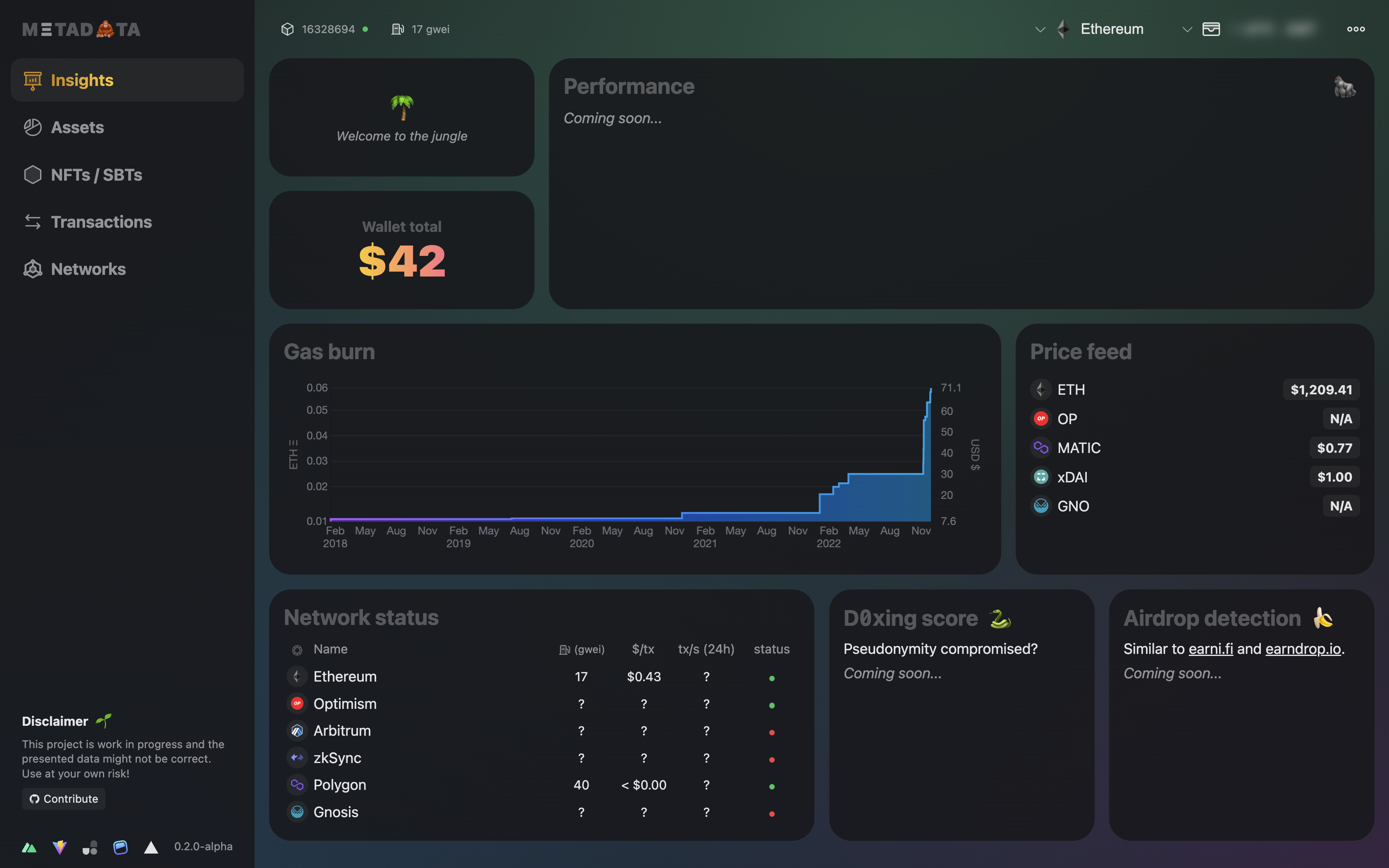 GitHub - XStarlink/nuxt-m3tadata: Open-source web3 analytics based on Vue, Nuxt, and Ethers