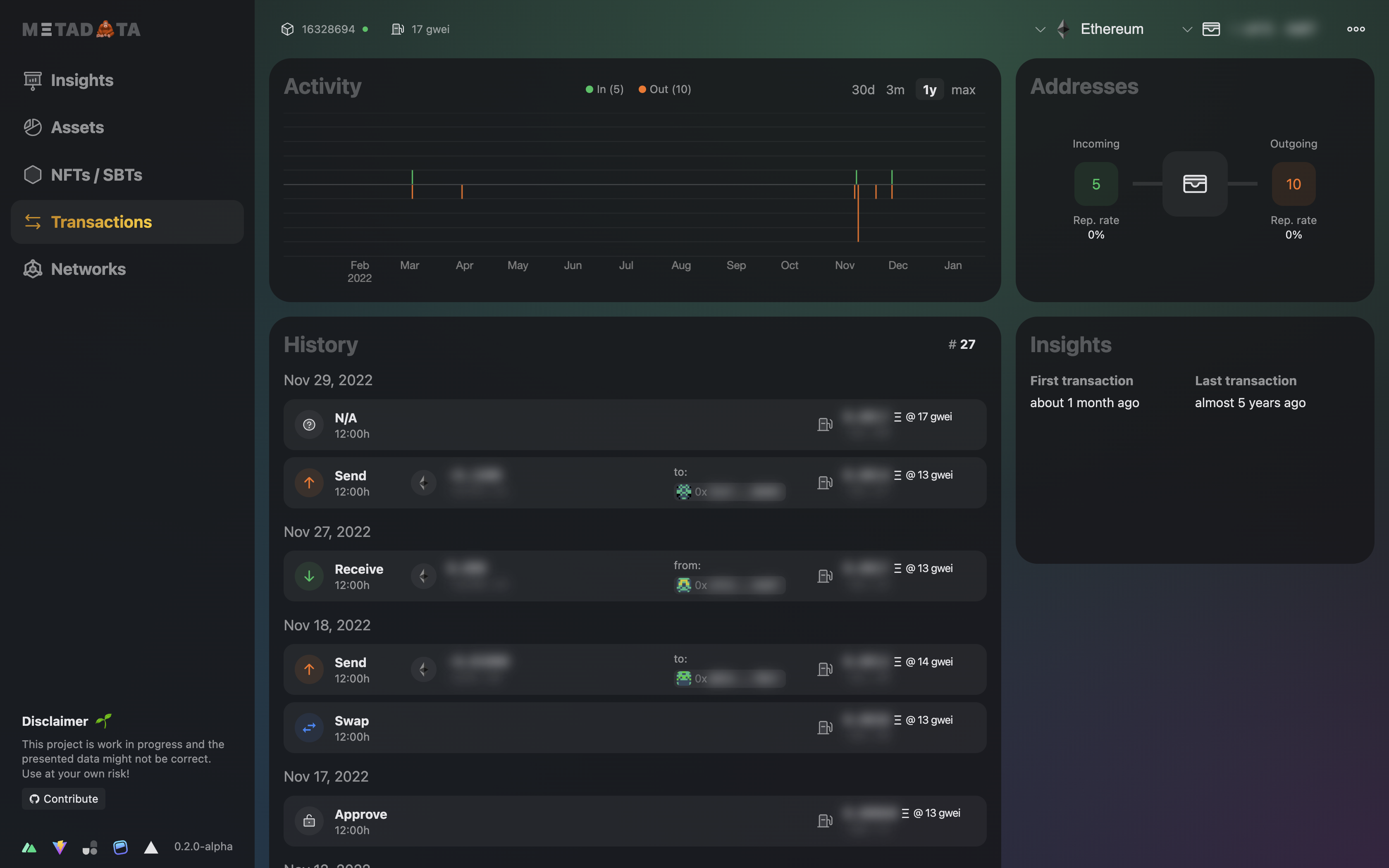 GitHub - XStarlink/nuxt-m3tadata: Open-source web3 analytics based on Vue, Nuxt, and Ethers