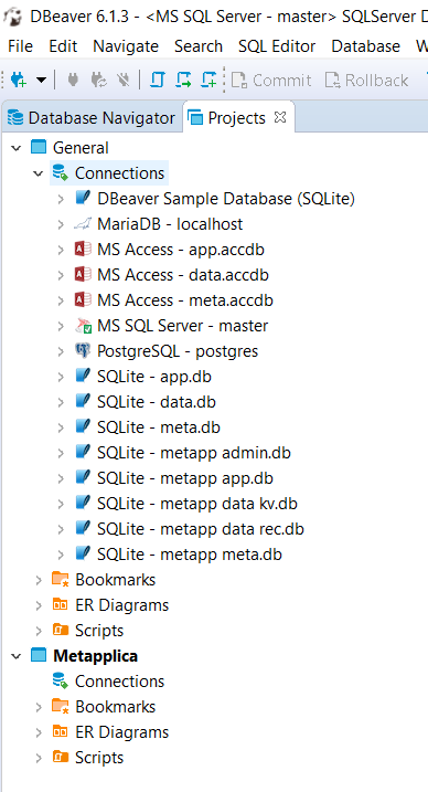 Lost all connections in database navigator after copy/paste · Issue ...