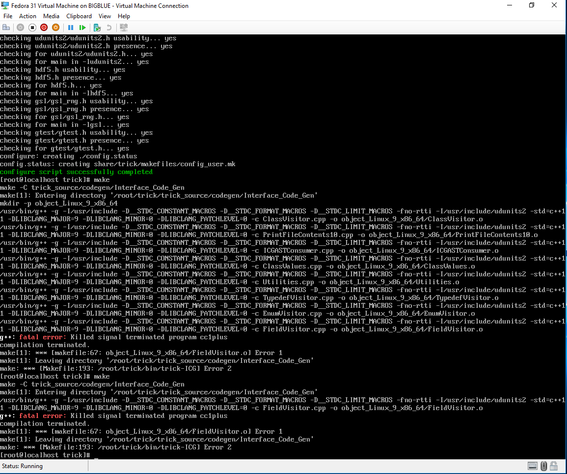 Trick compilation terminated. · Issue #930 · nasa/trick · GitHub