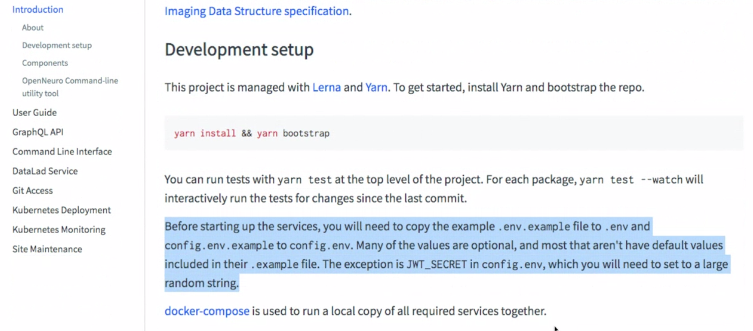 Deploy openneuro locally · Issue #1843 · OpenNeuroOrg/openneuro · GitHub