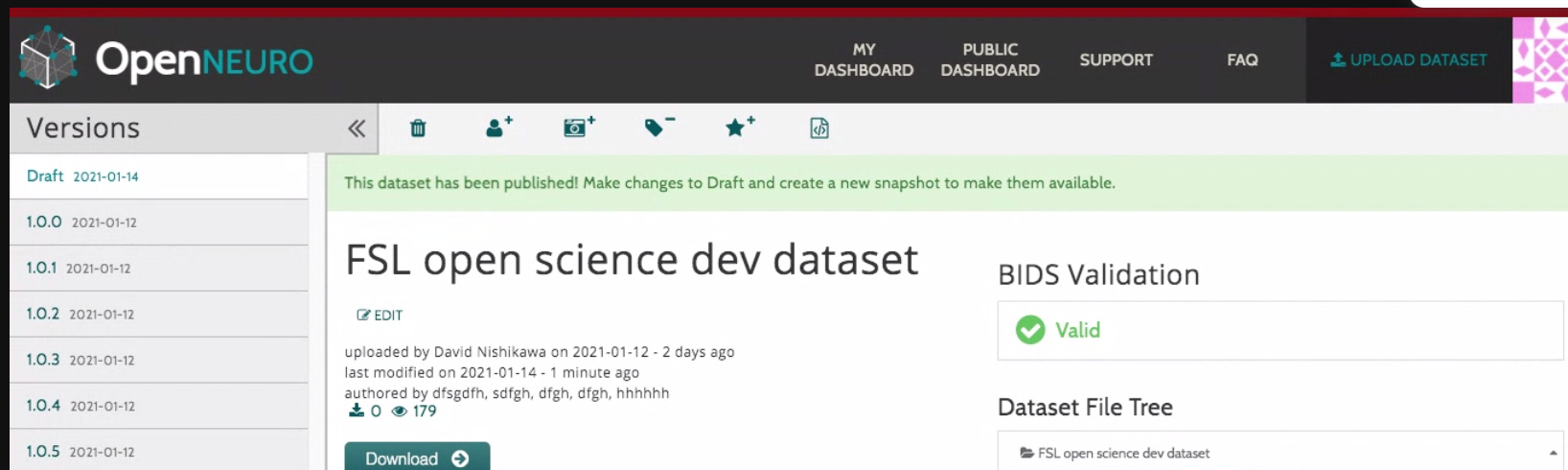 Add banner to drafts when changes have not been snapshotted · Issue #1676 · OpenNeuroOrg ...
