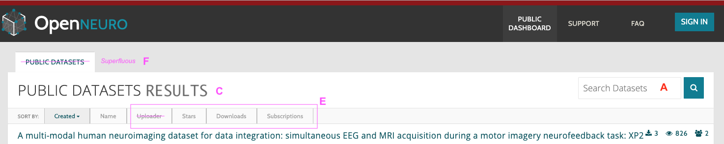 Design wireframe prototype for Search pages · Issue #1401 · OpenNeuroOrg/openneuro · GitHub