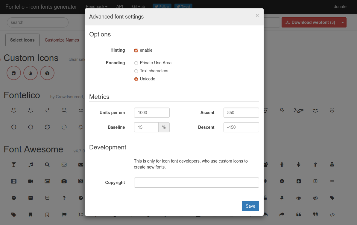 Codes get rewritten when adding new glyphs · Issue #725 · fontello/fontello · GitHub