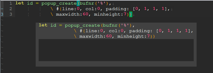EndOfBuffer color in popup window seems not right. · Issue #5204 · vim/vim · GitHub