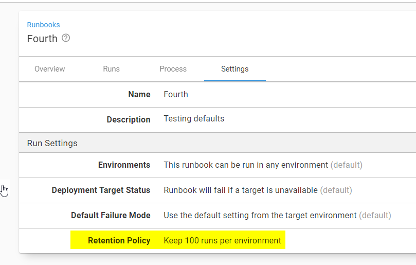 Runbook retention policies · Issue #6432 · OctopusDeploy/Issues · GitHub