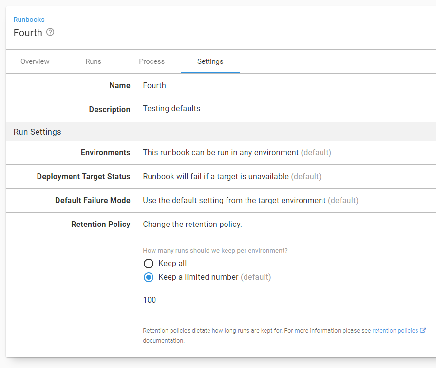 Runbook retention policies · Issue #6432 · OctopusDeploy/Issues · GitHub