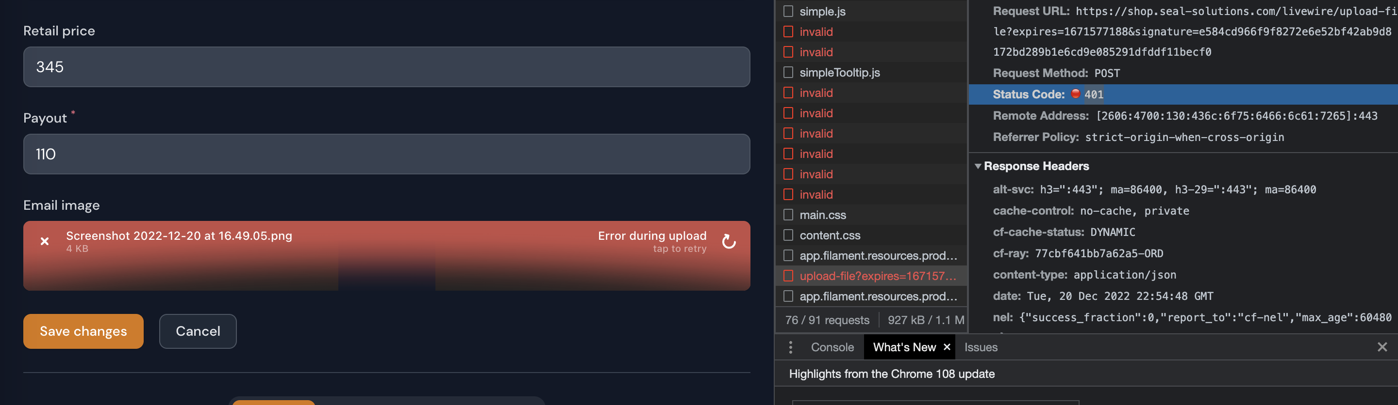 spatie/medialibrary "Error during upload" · filamentphp filament · Discussion #5297 · GitHub
