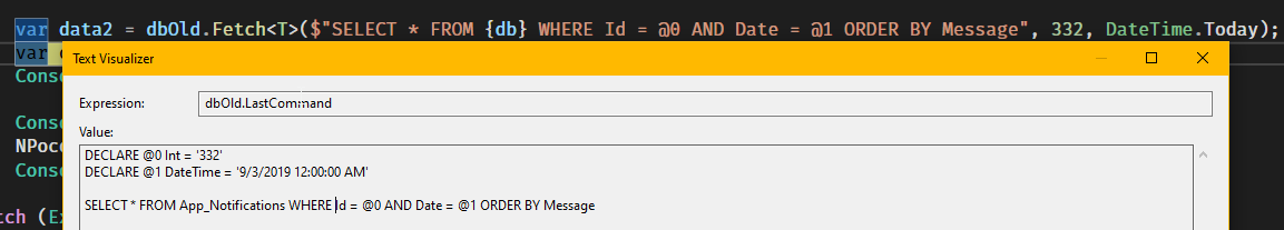 Update LastCommand to be easily Pasted · Issue #429 · schotime/NPoco · GitHub