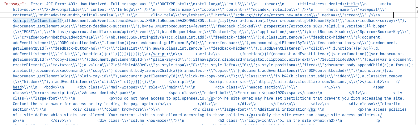 Error: API Error 403: Unauthorized. Full message was · Issue #591 · ProjectOpenSea/opensea-js ...