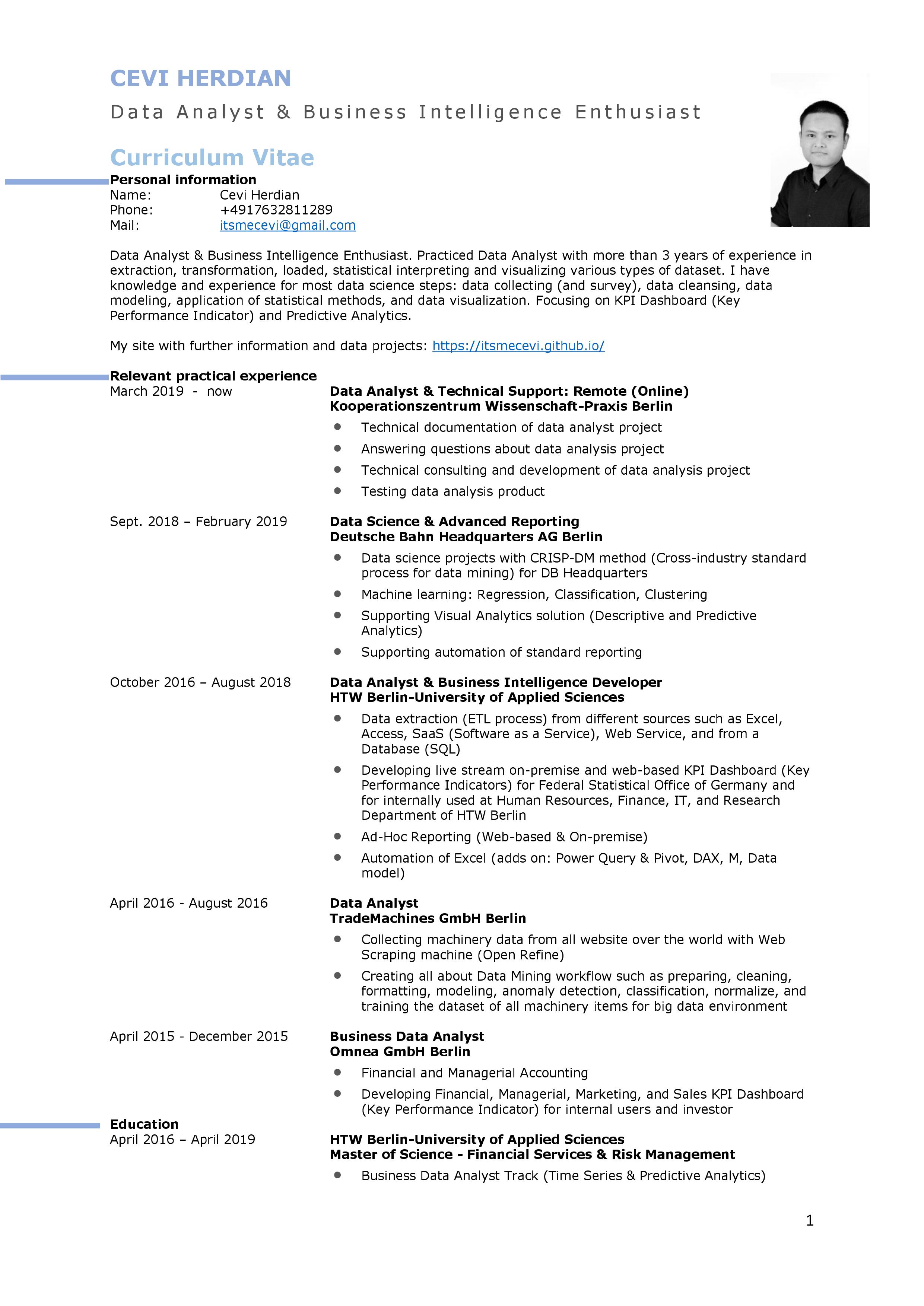 GitHub Itsmecevi curriculum vitae