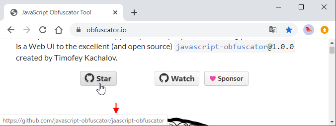 Typo on https://obfuscator.io/ page · Issue #622 · javascript-obfuscator/javascript-obfuscator ...