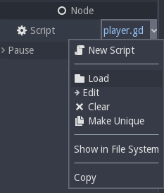 Ability to right-click resource box in the Inspector to access its menu ...