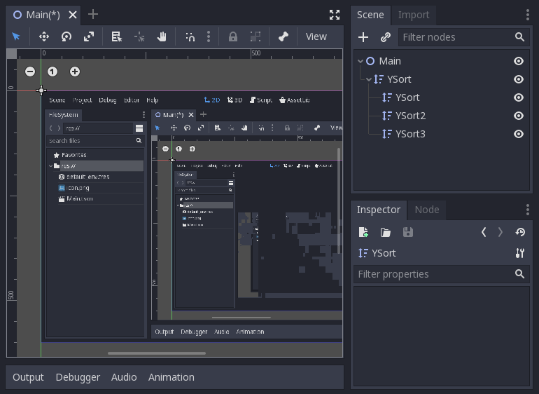 Deleting specific branch of nodes from nested YSort tree causes viewport bug · Issue #24755 ...