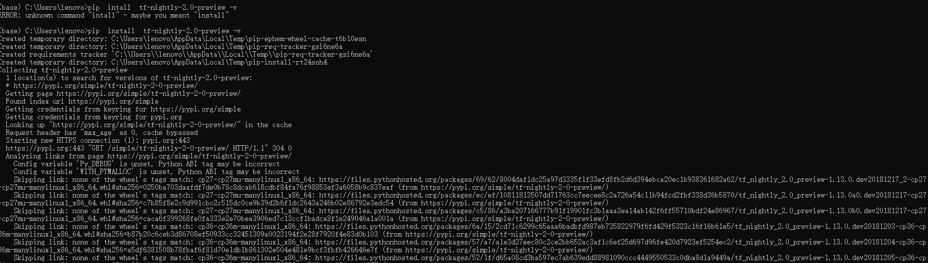 Aanconda Python 3 7 Could Not Find Tf Nightly 2 0 Preview · Issue 31875 · Tensorflow Tensorflow